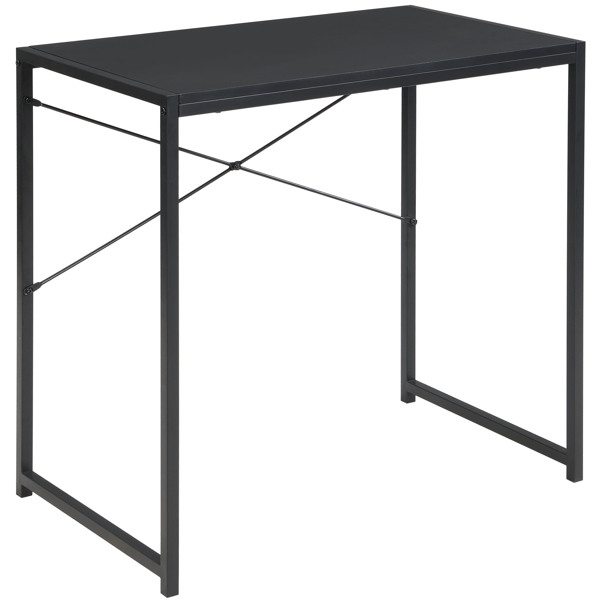 eHemco Multifunction Home Office Desk, Black Top, Silver Legs - Walmart.com