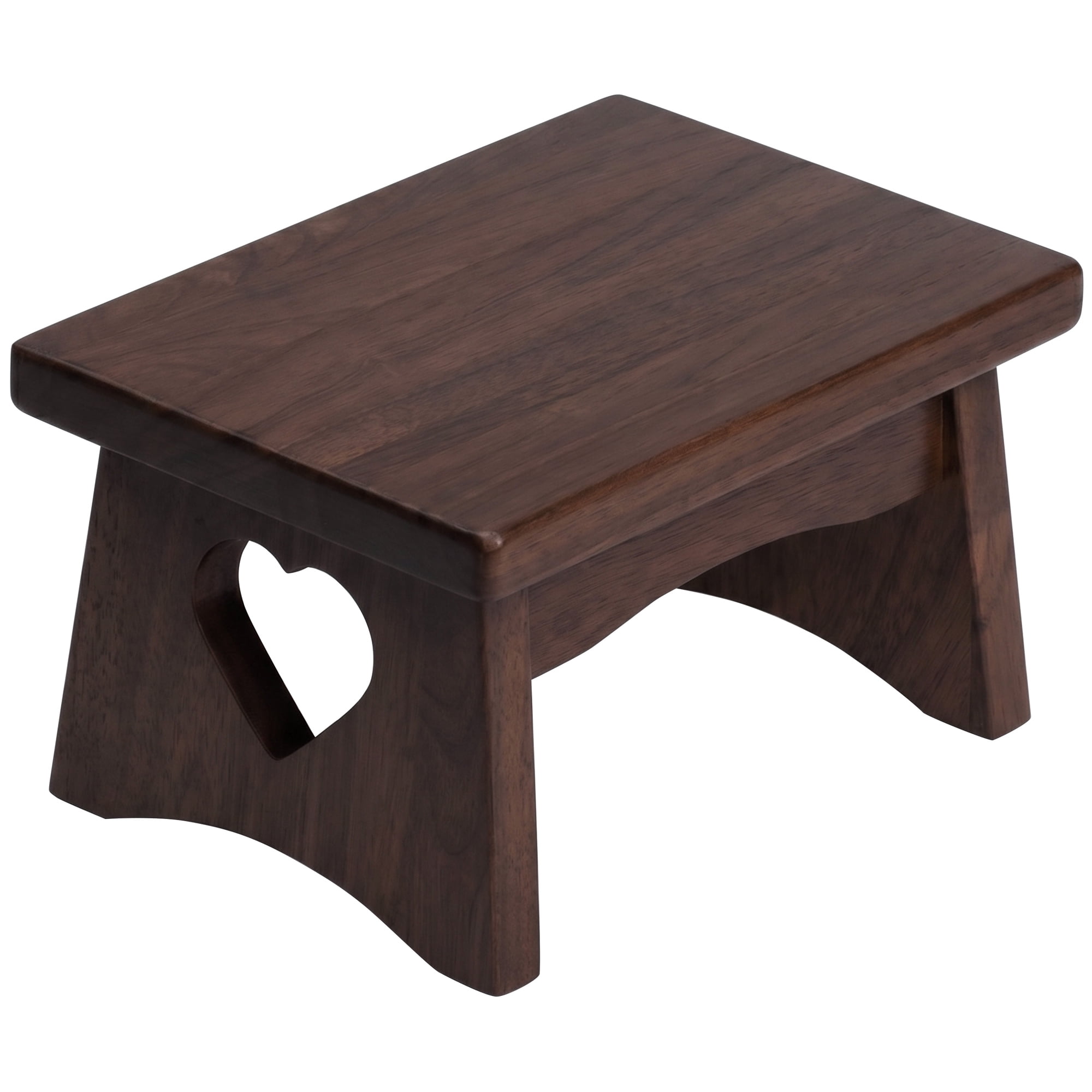 eHemco Rectangular Solid Hardwood Step Stool for Adults and Kids, 7.5 ...