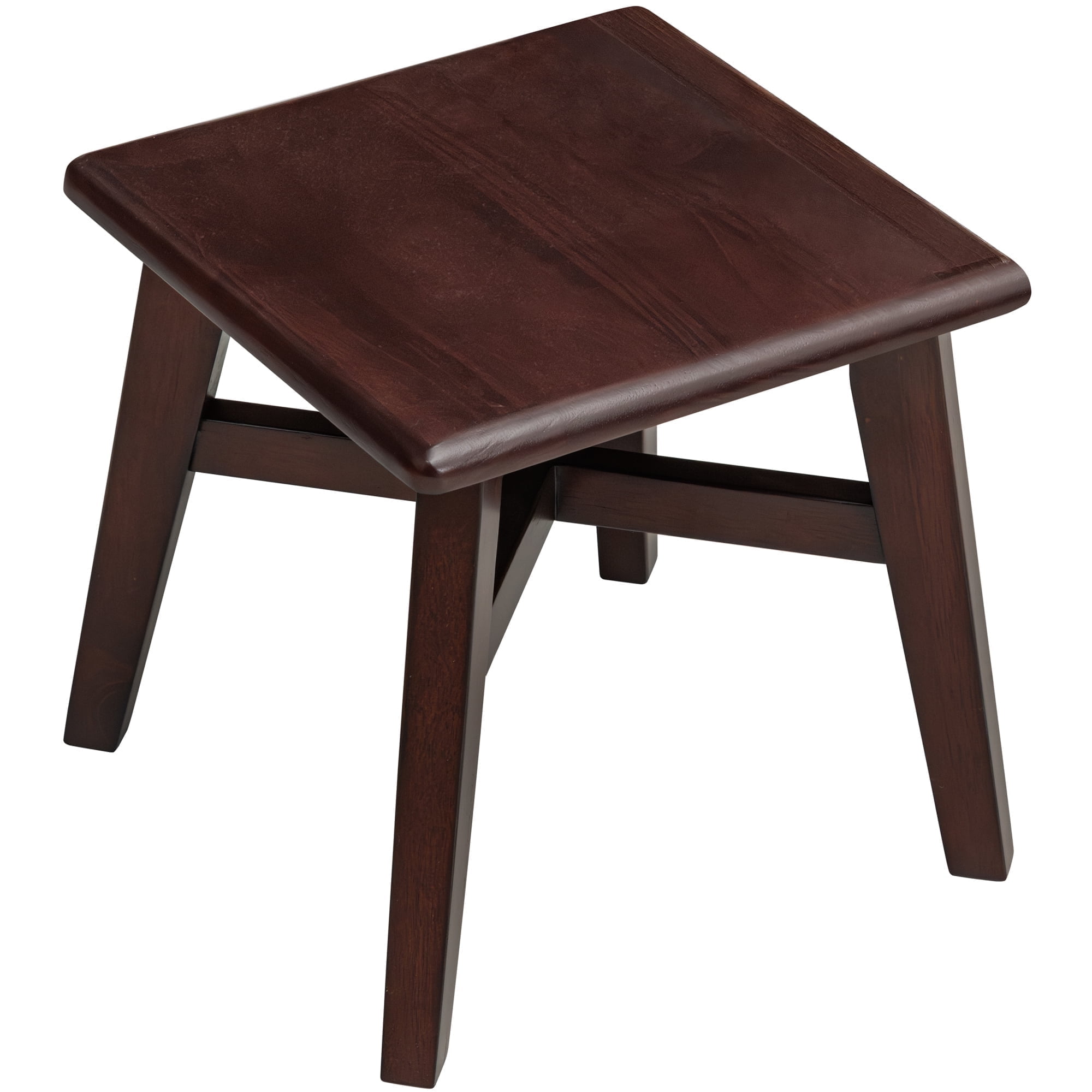 eHemco Solid Hardwood Step Stool with Double Cross Brace Support for ...