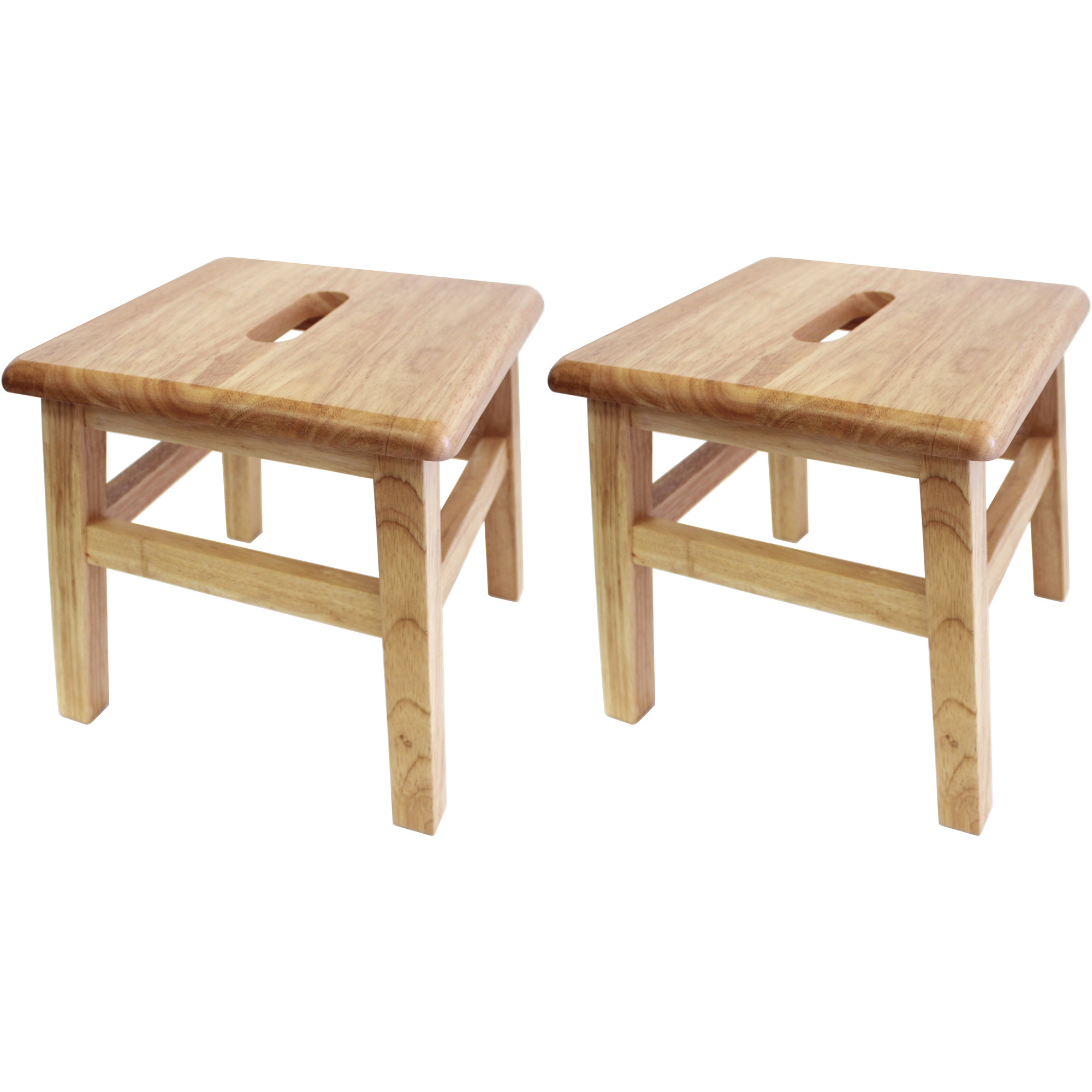 eHemco Hardwood Step Stool for Adults, Kids - Indoor Kitchen Bar, 12.25 ...