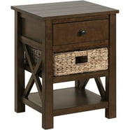 Rochester End Table with one Drawer Shaker- Antique Walnut - Walmart.com