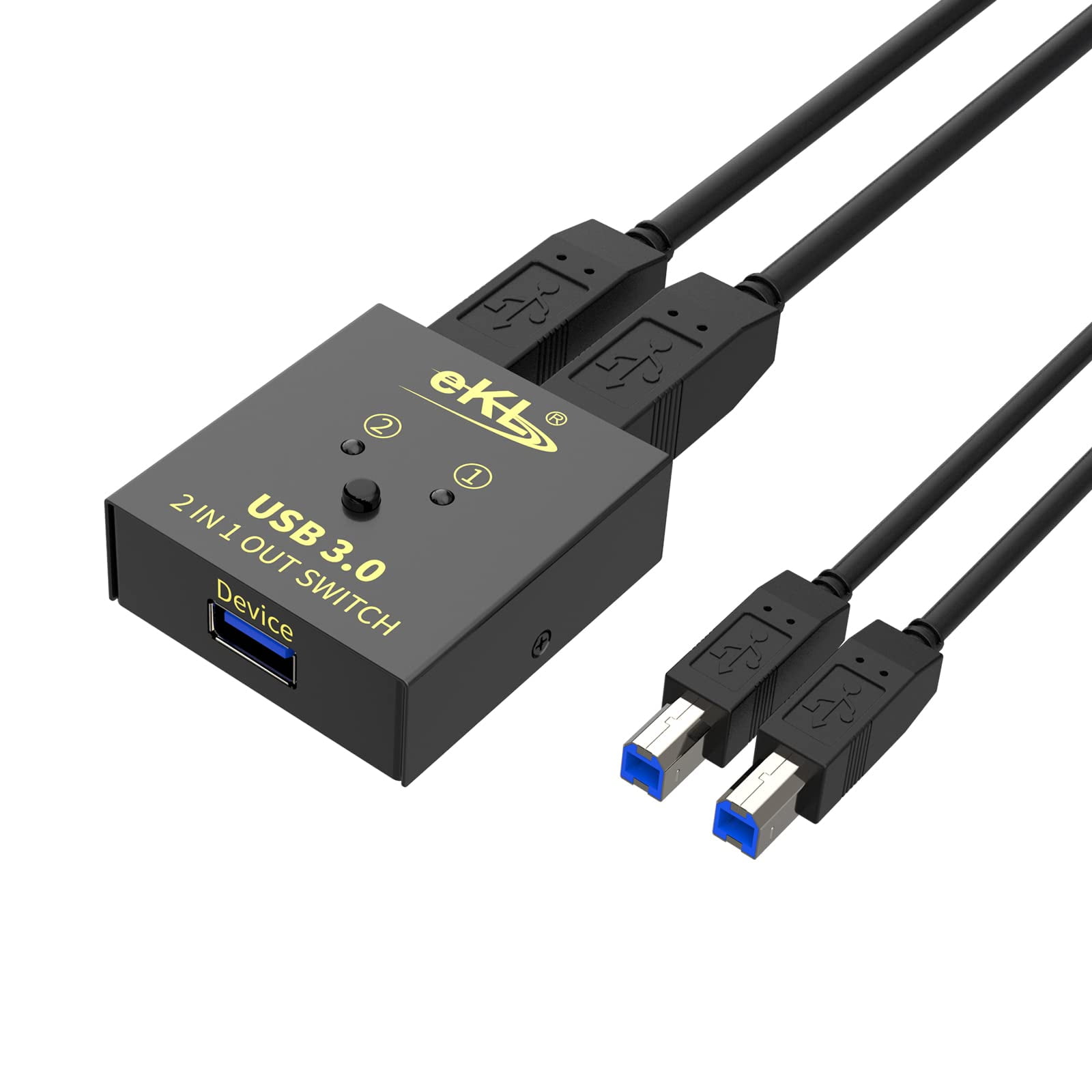 eKL USB 3.0 Switch RRF12 Selector 2 Computers Sharing 1 USB Peripheral ...