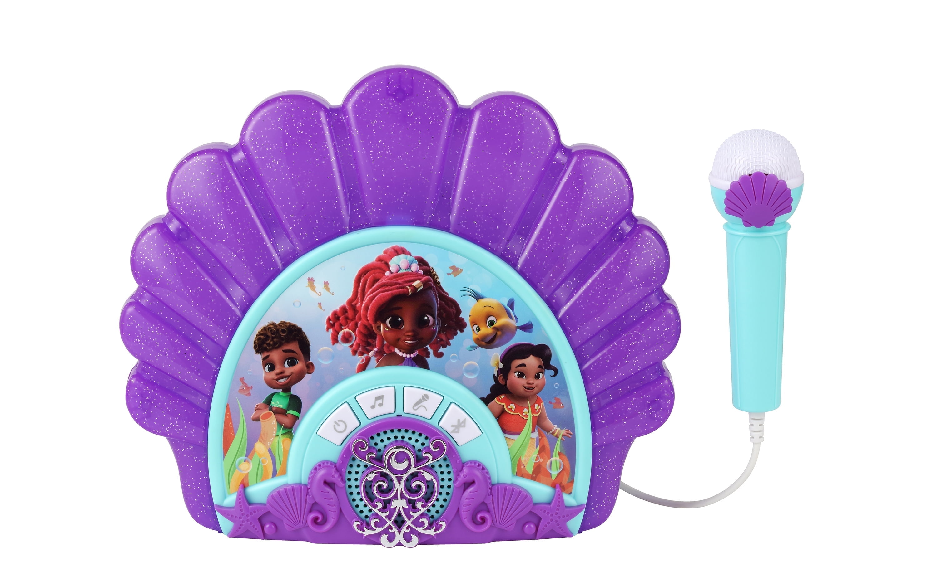 eKids Disney Junior Ariel Karaoke Microphone with Bluetooth Speaker ...