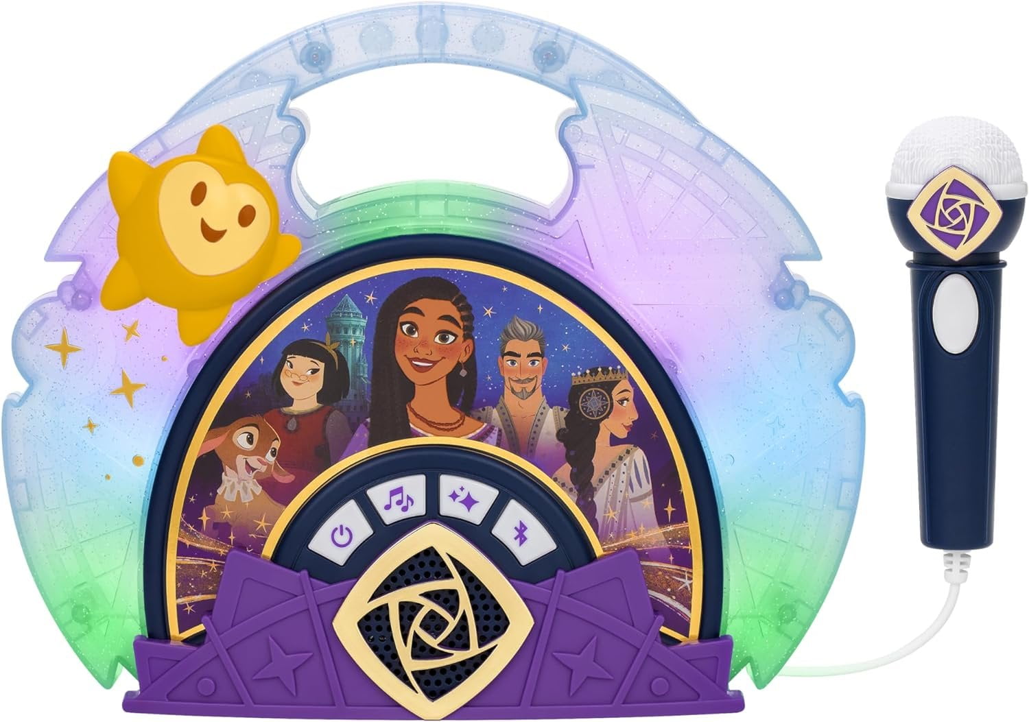 eKids Disney Wish Singalong Karaoke Microphone with Bluetooth Speaker ...