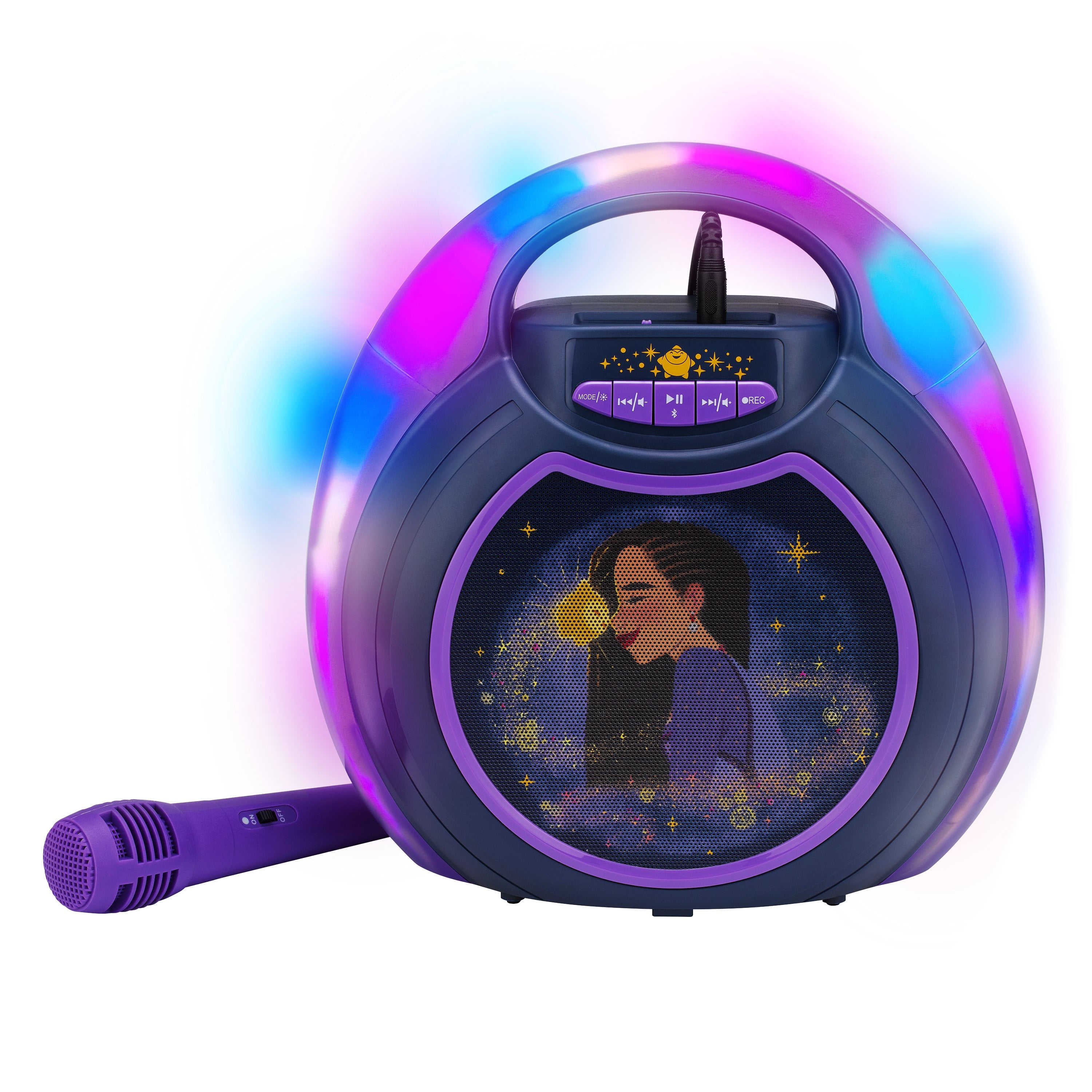 eKids Disney Wish Singing Karaoke Machine with Light, Bluetooth Speaker ...
