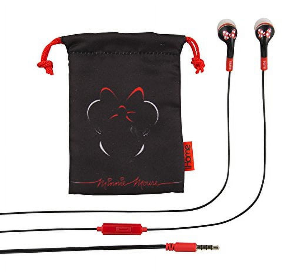 eKids Minnie Mouse Noise Isolating Wired Earbuds with Travel Pouch ...