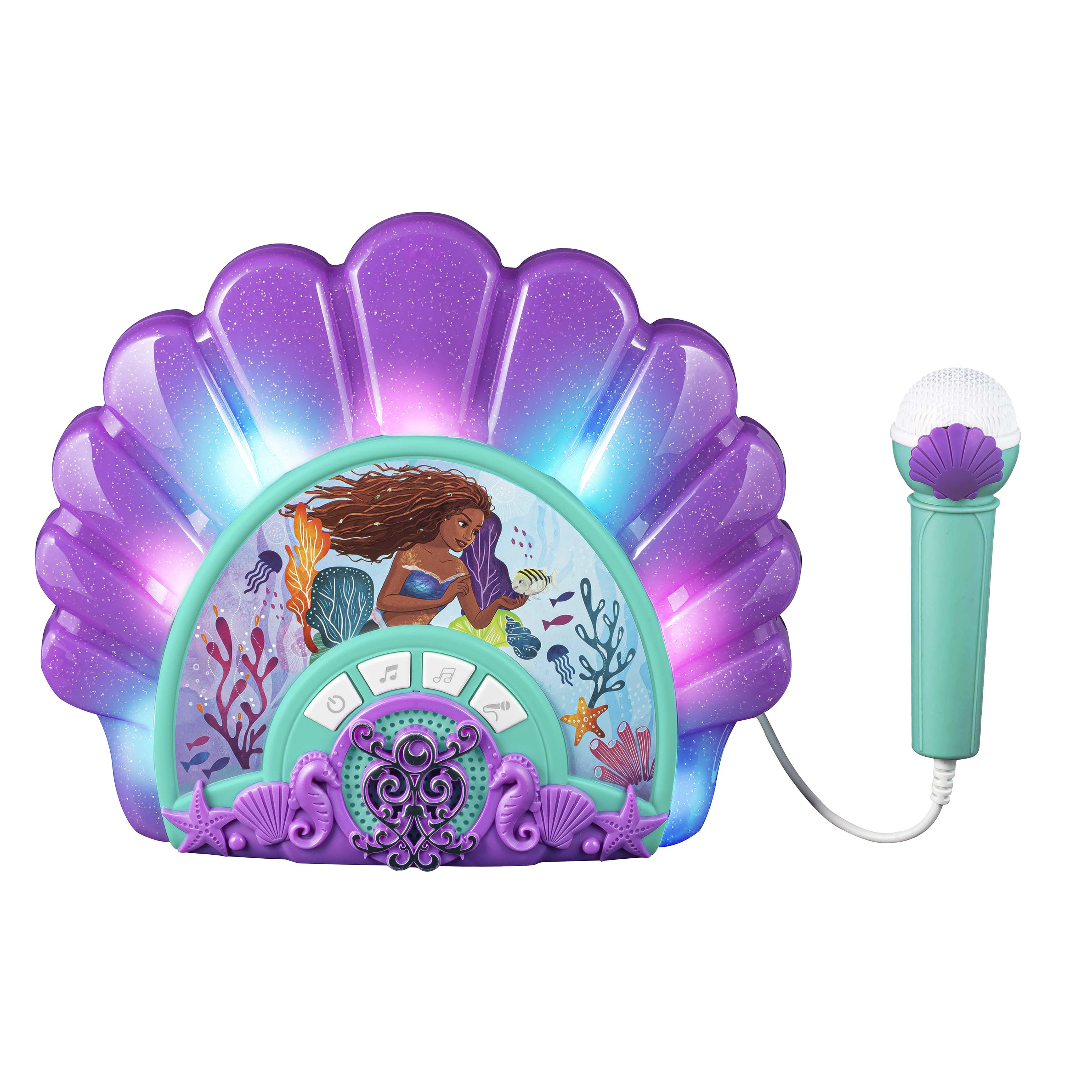Karaoke Machine EKids Little Mermaid Karaoke Microphone - Sing-Along ...