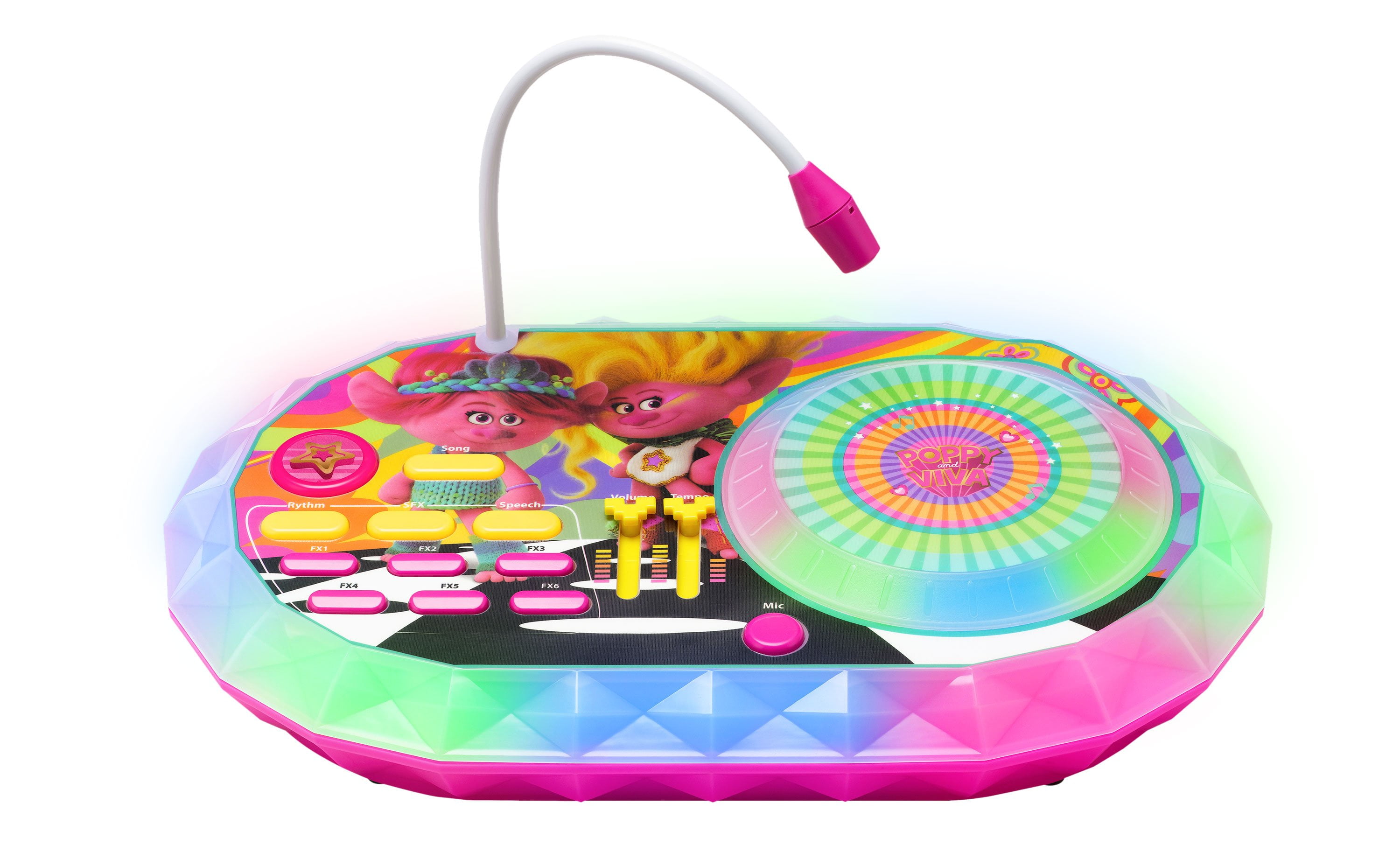 eKids Trolls Band Together DJ Party Mixer Turntable Toy with Built in ...