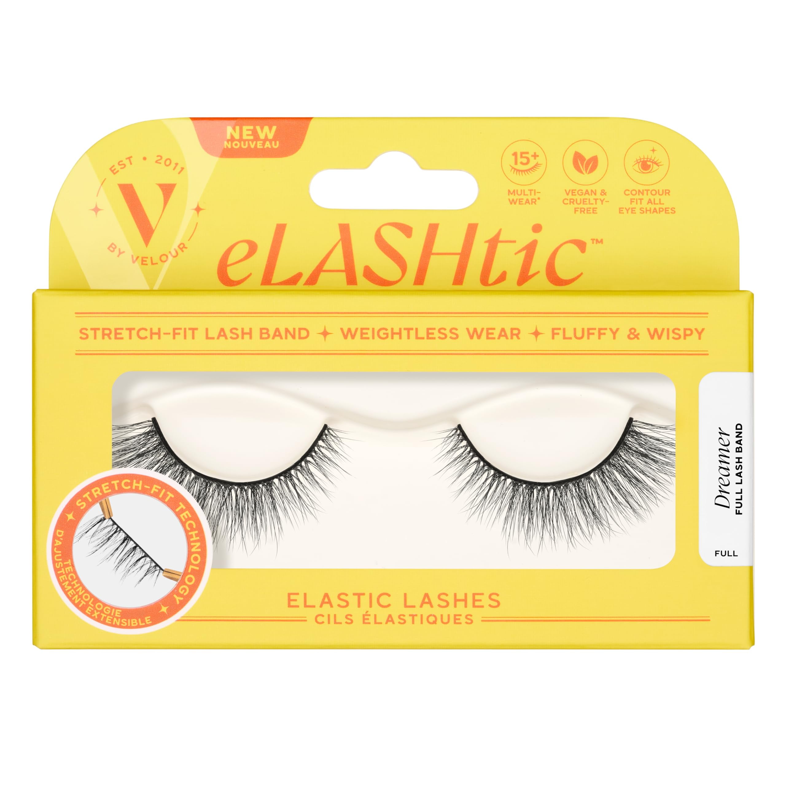 eLASHtic™ Lashes, Full Band, Strip Lashes, Natural Wispy Lashes, Fake ...
