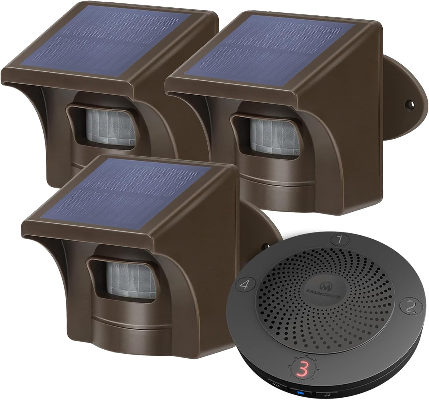 eMACROS, Driveway Alarm System, 1/2 mile Long Range Wireless Solar ...