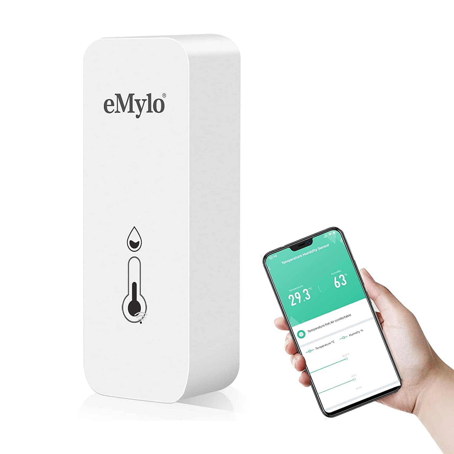 eMylo WiFi Thermometer Hygrometer, WiFi Temperature Humidity Monitor ...