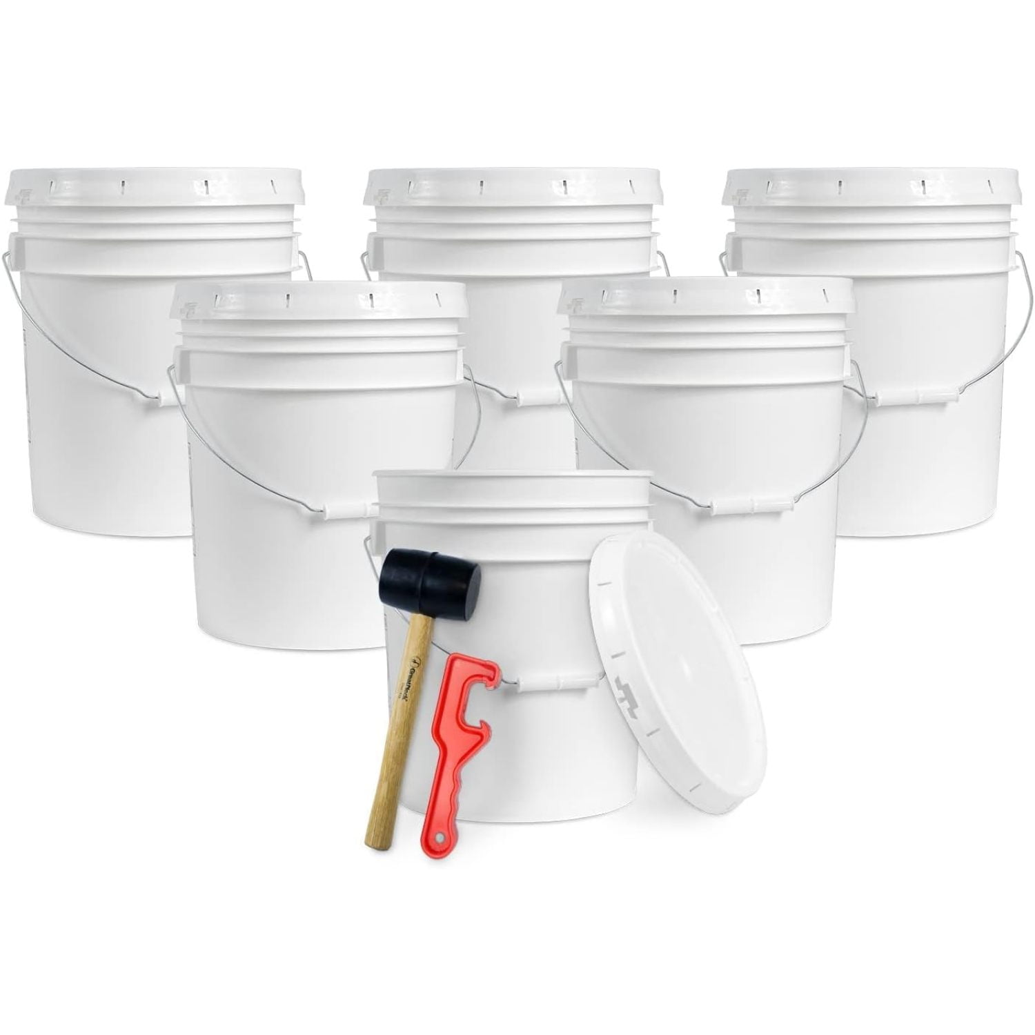 ePackageSupply 5 Gallon Plastic Bucket with Airtight Lid I Food Grade ...