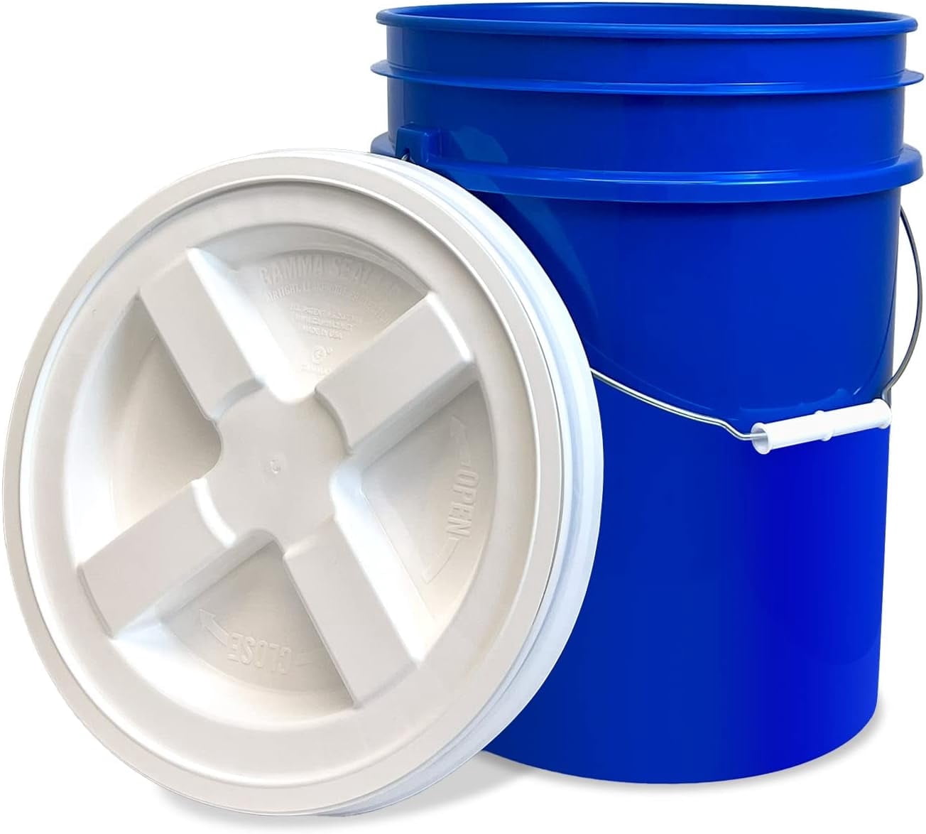 ePackageSupply 5 Gallon White Bucket with Gamma Seal Screw on Airtight ...