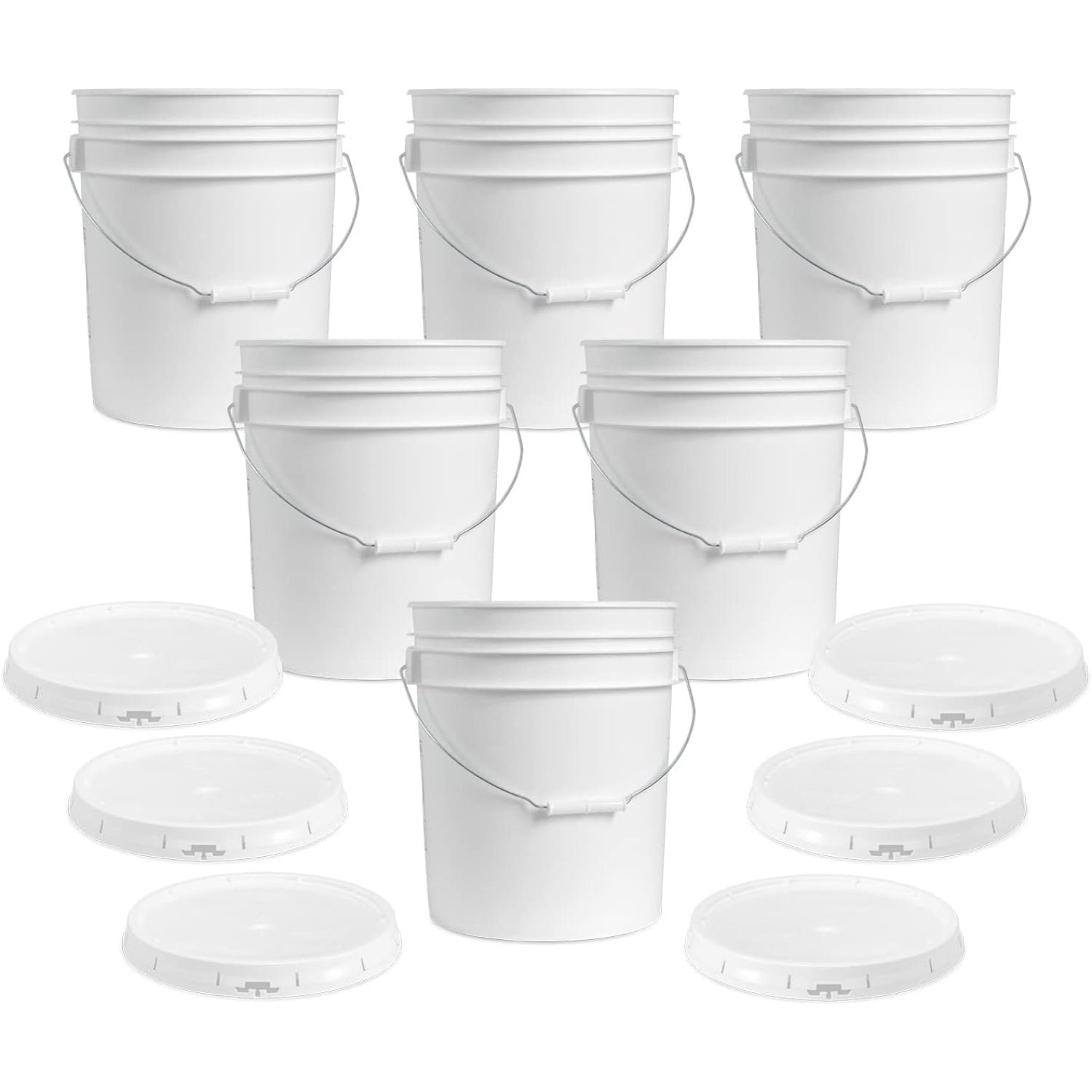 ePackageSupply 5-Gallon White Bucket Pail Container with Lid | Food ...