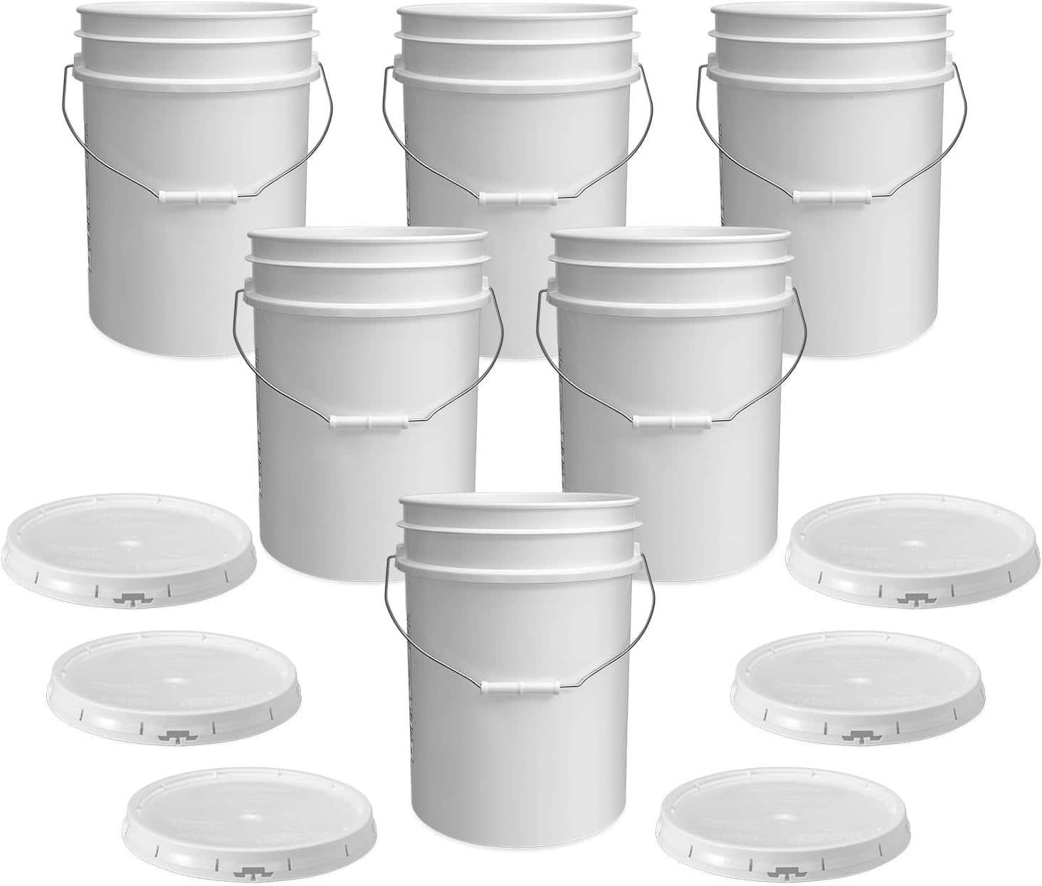 ePackageSupply White 5-Gallon Bucket with Lid | Made in USA | Food ...