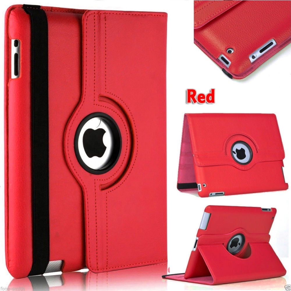 ePartSolution 9.7" Hard Tablet Case, PU Leather Red - Walmart.com