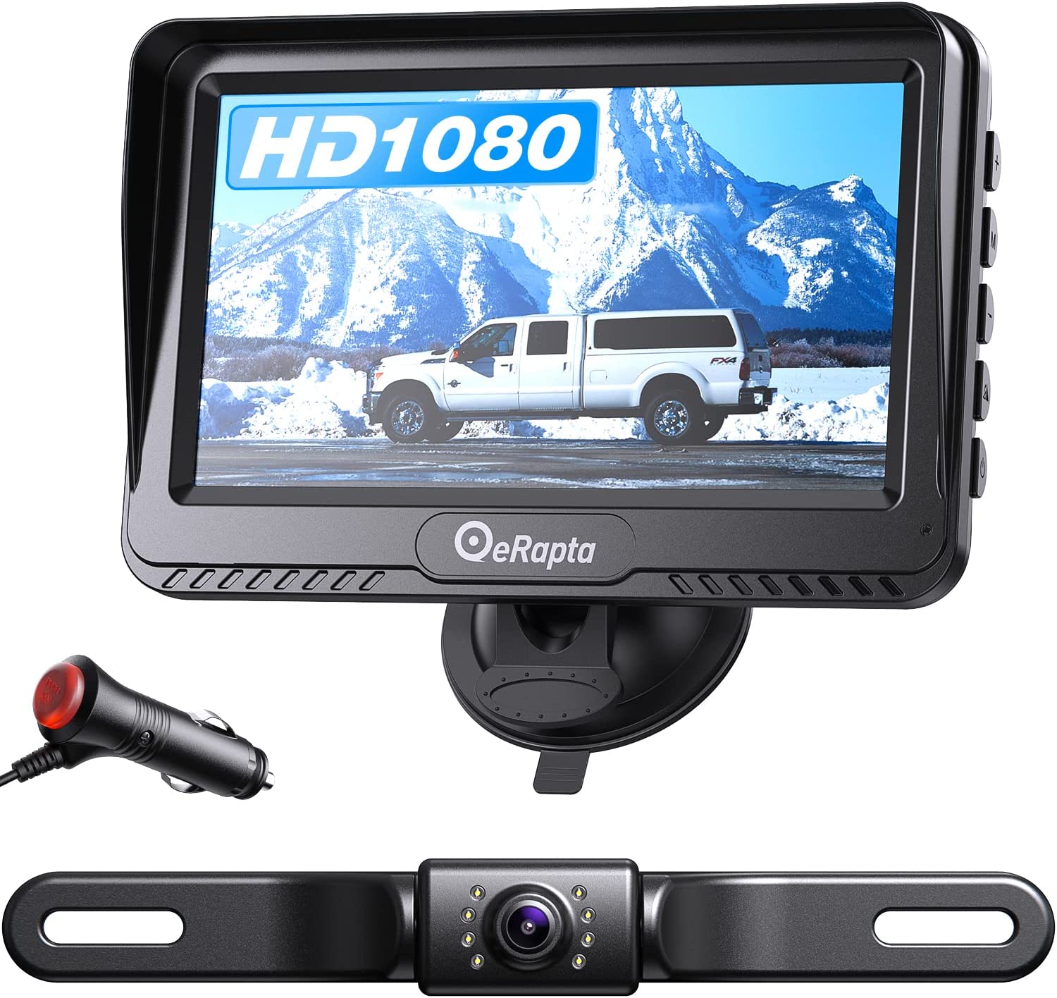 Podofo Wireless Car Backup Camera Kit 4.3" Mirror Monitor Waterproof ...