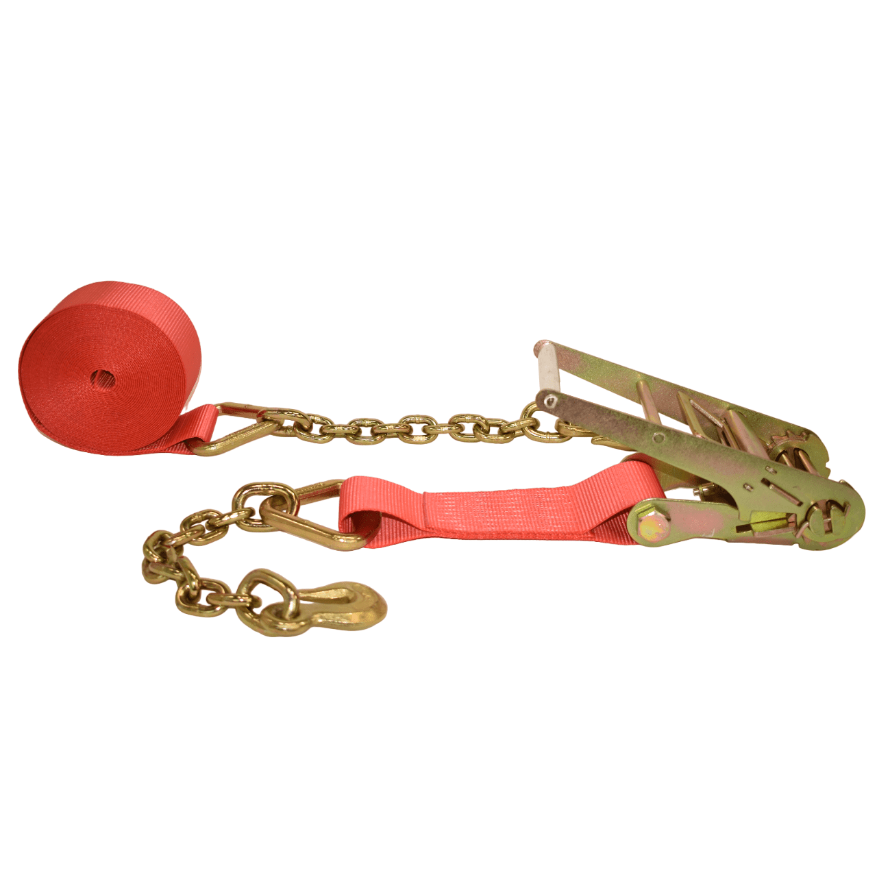 eRatchet 4" Tie-Down Ratchet Strap w/ Chain Extensions | 18,000 Lbs ...