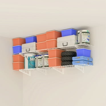BENTISM Metal 2PCS 4x2 ft Heavy Duty Wall Mounted Garage Storage ...