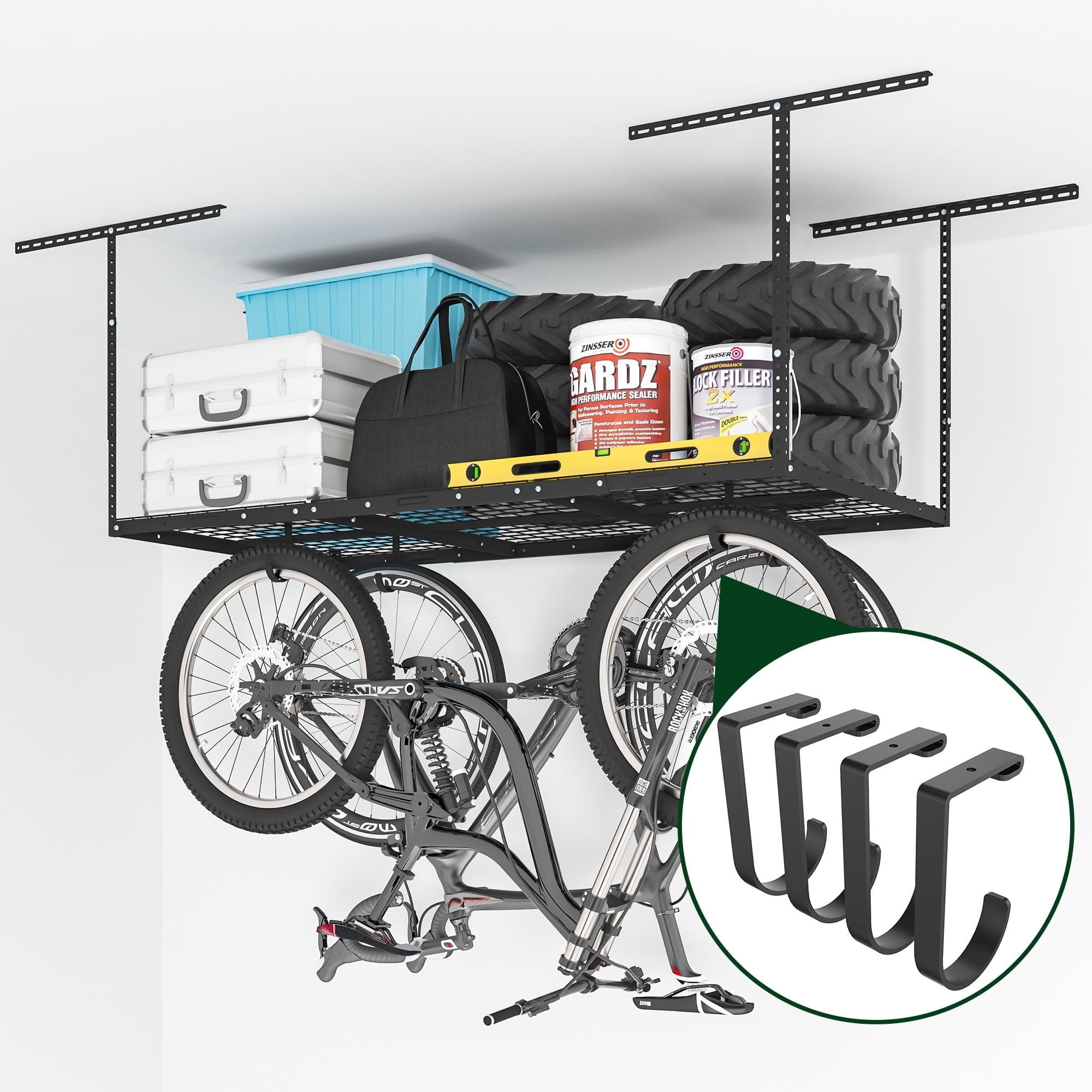 Fleximounts eShelf Overhead Garage Storage, 3'x6' Adjustable Ceiling ...