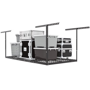 eShelf 4X4 ft Lifting Ceiling Garage Storage Rack, Up to 300 Lbs ...