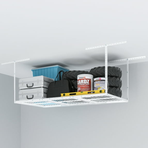 FLEXIMOUNTS Heavy Duty Adjustable Overhead Garage Storage Ceiling Rack ...