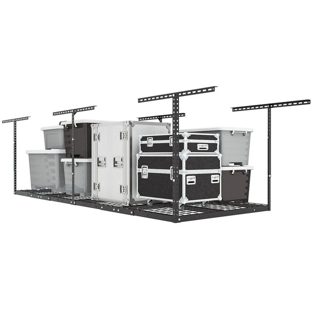 eShelf Stability Heavy Duty Overhead Adjustable Ceiling Storage Rack ...