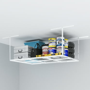 MonsterRax Overhead Garage Storage Rack 2x8, Ceiling Mounted Shelving ...