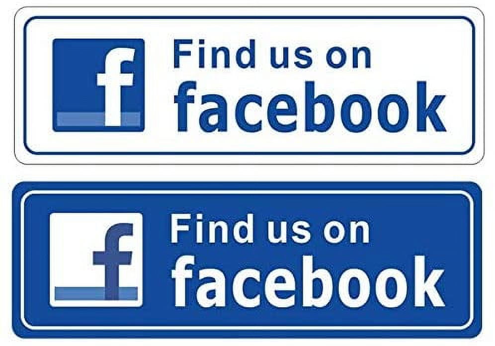 eSplanade FIND US ON Facebook Sign Sticker Decal - Easy to Mount ...