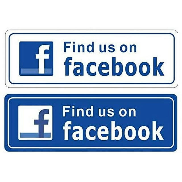 eSplanade FIND US ON Facebook Sign Sticker Decal - Easy to Mount ...