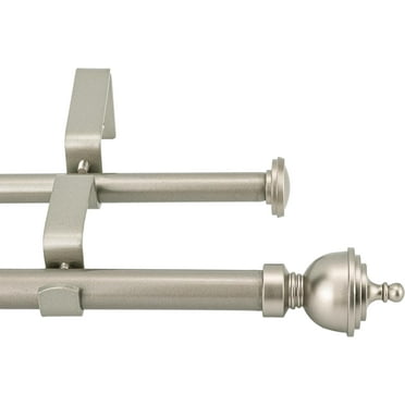 "Decopolitan 1"" Urn Adjustable Double Drapery Rod Set in Antique ...