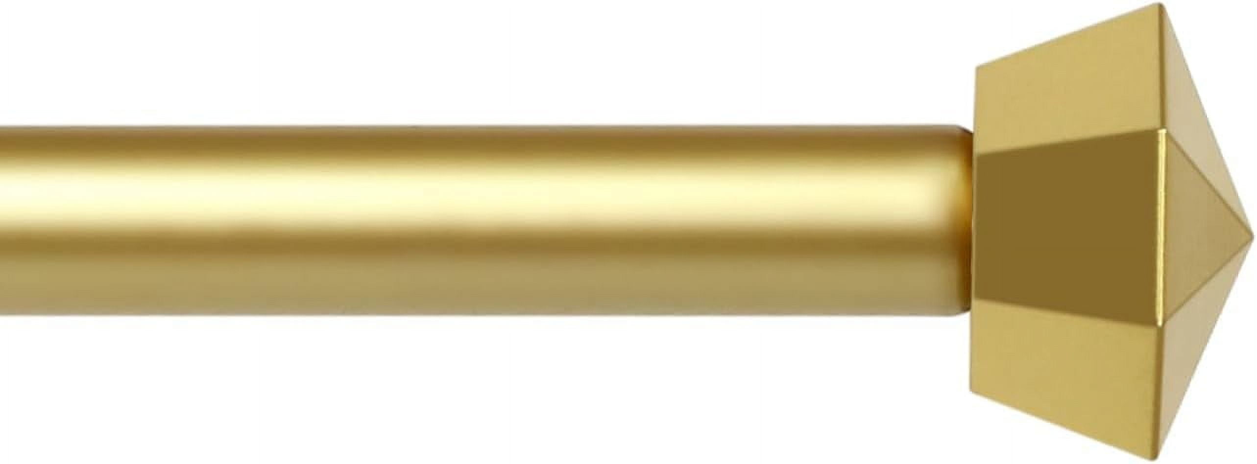 eTeckram 5/8" Single Curtain Rod with Chiodo Finials,Gold,48‘’-84 ...