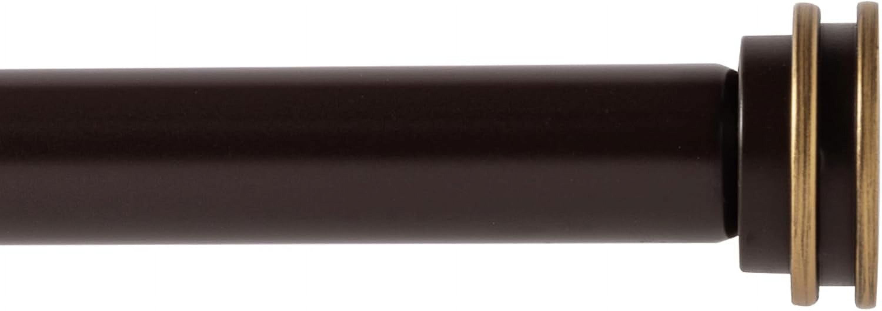 eTeckram 5/8" Single Curtain Rod with Nerveux Finials,Bronze Gold,28 ...