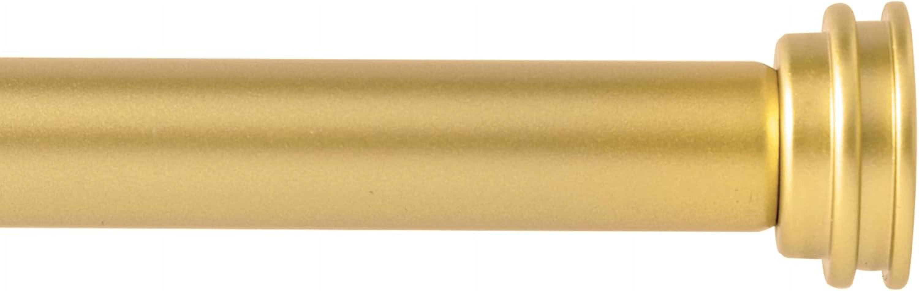 eTeckram 5/8" Single Curtain Rod with Nerveux Finials,Gold,28‘’-48 ...