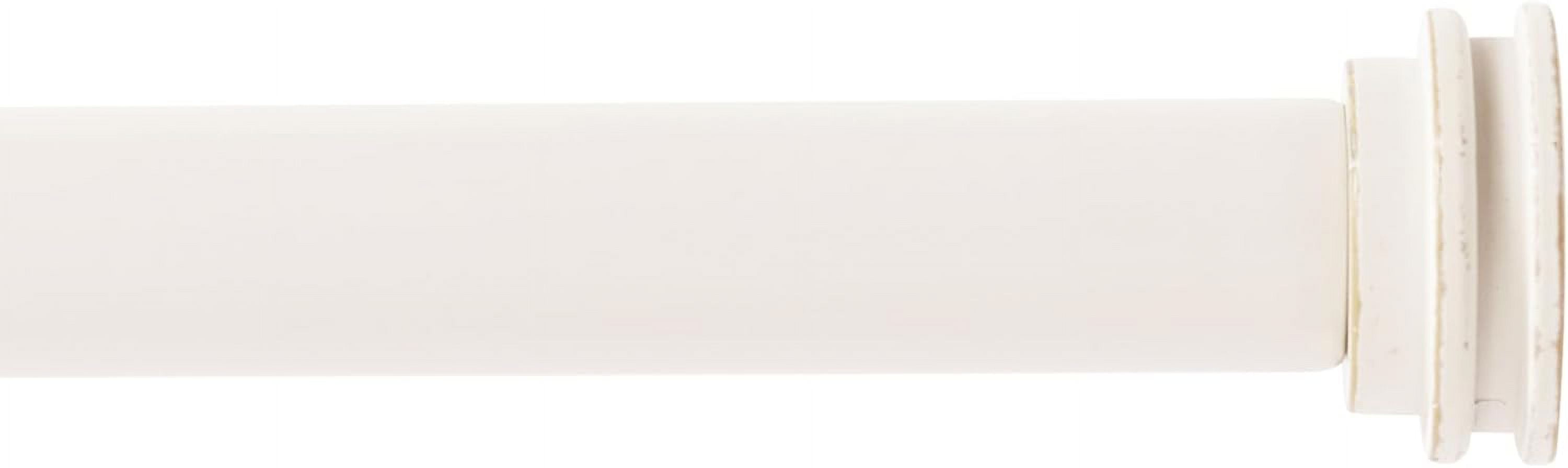 eTeckram 5/8" Single Curtain Rod with Nerveux Finials,Weathered White ...