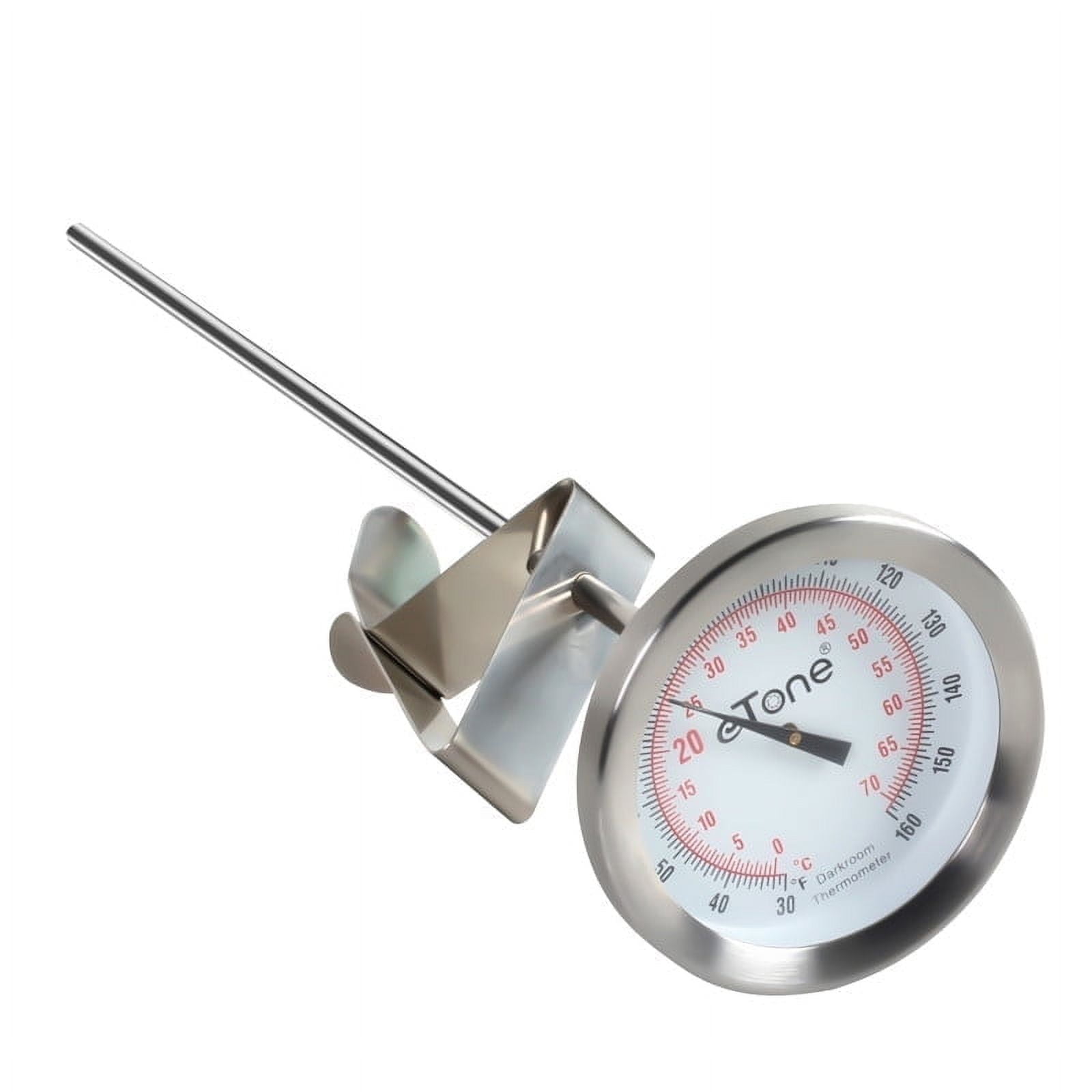 eTone Stainless Steel Dial Thermometer, Deep Fry & Meat Cooking Analog ...