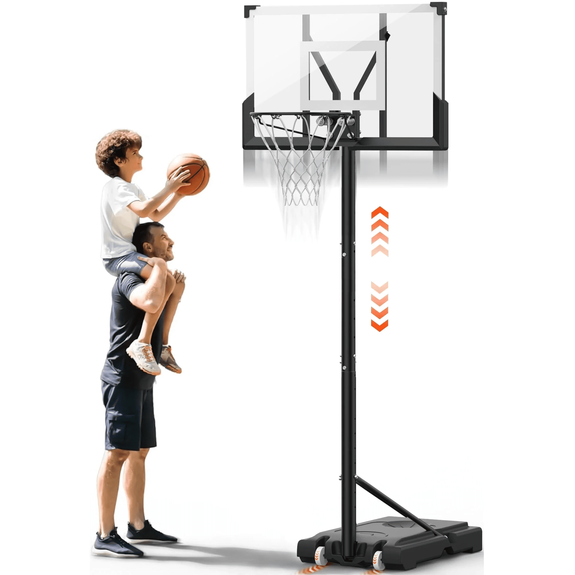 iFanze Pro Portable Basketball Hoop with Adjustable Height (4.4ft-10ft ...