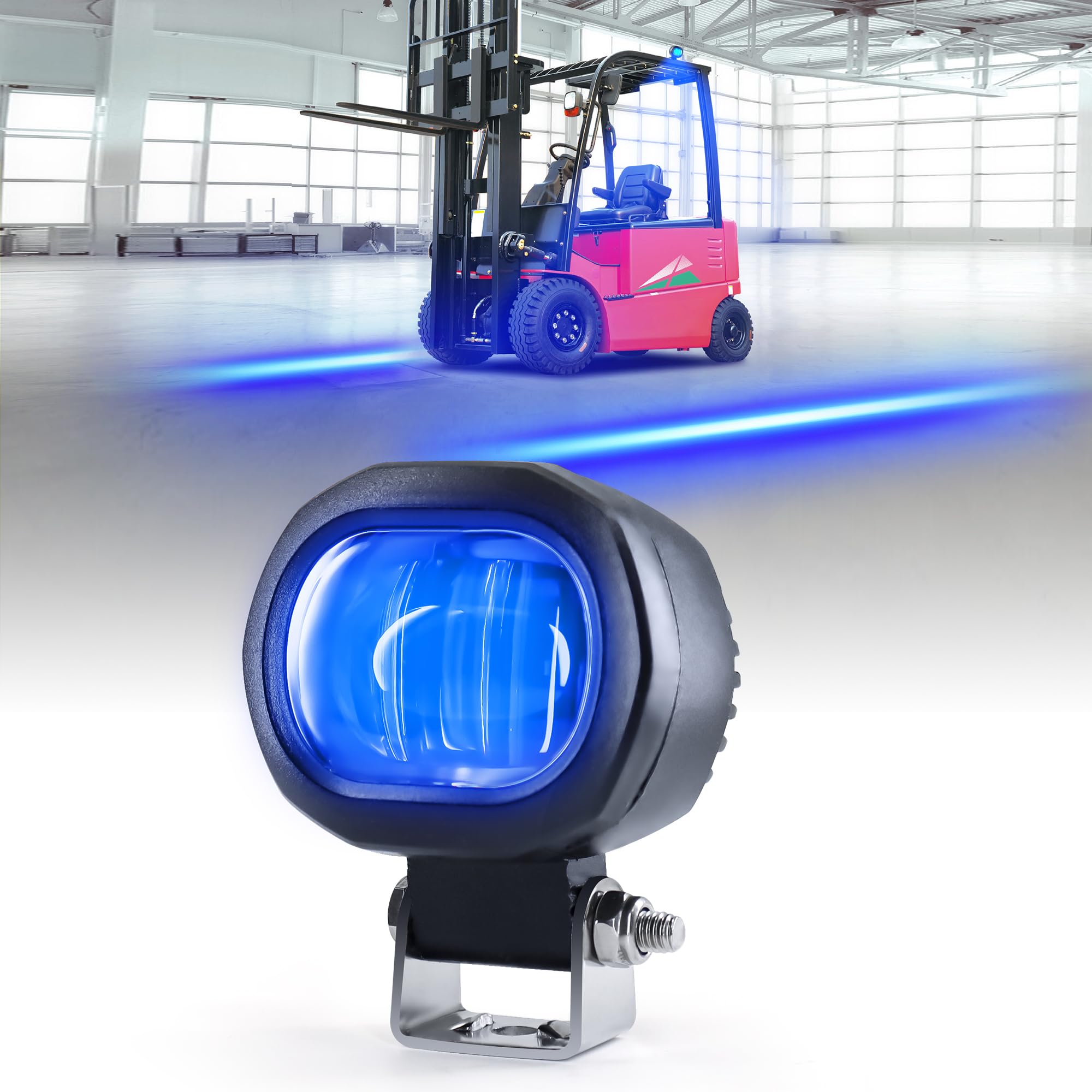 eTzone LED Forklift Light IFF17 1000LM Blue Warehouse Pedestrian Safety ...