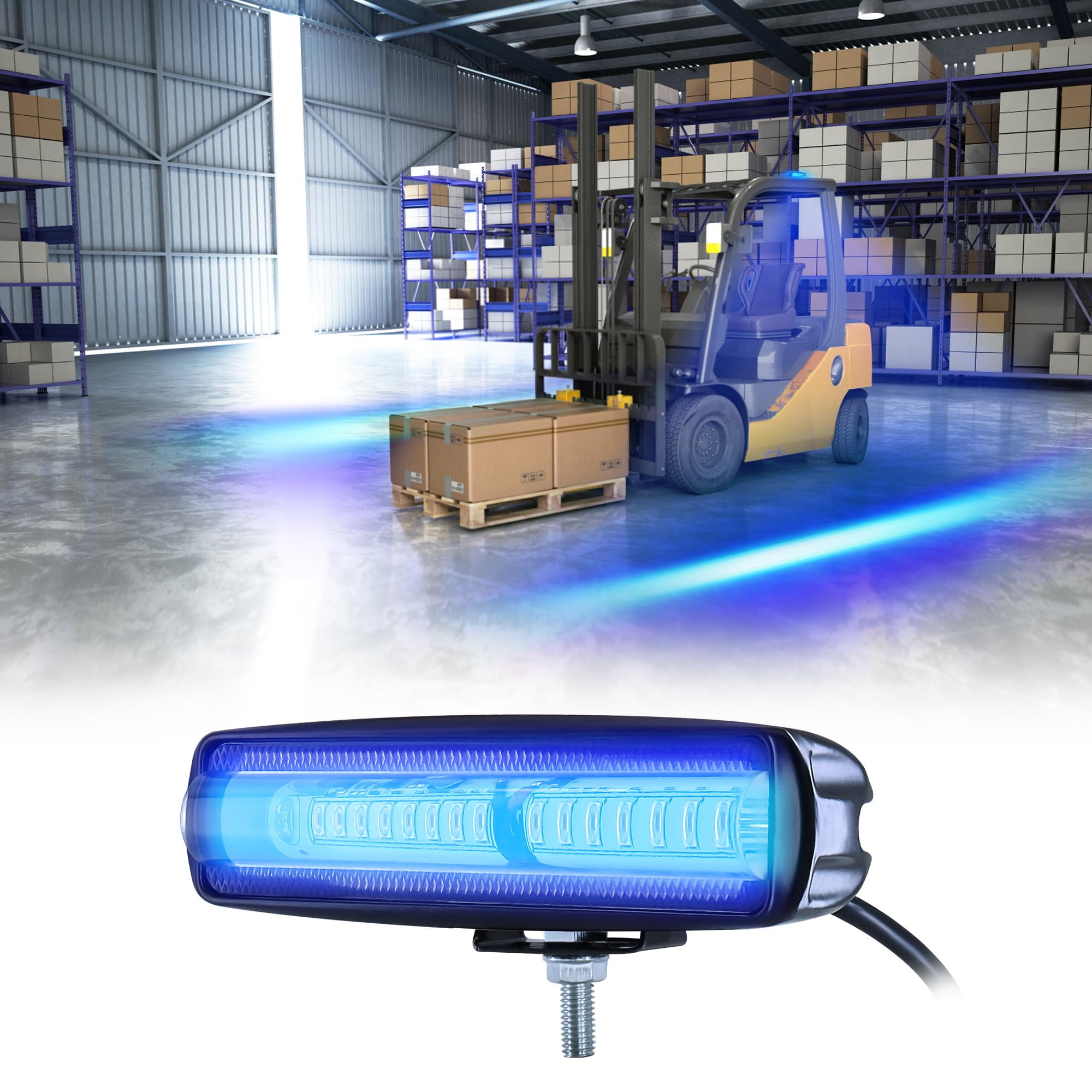 eTzone LED Forklift Light Side Line Marker Light Warning Spot Light 30W ...
