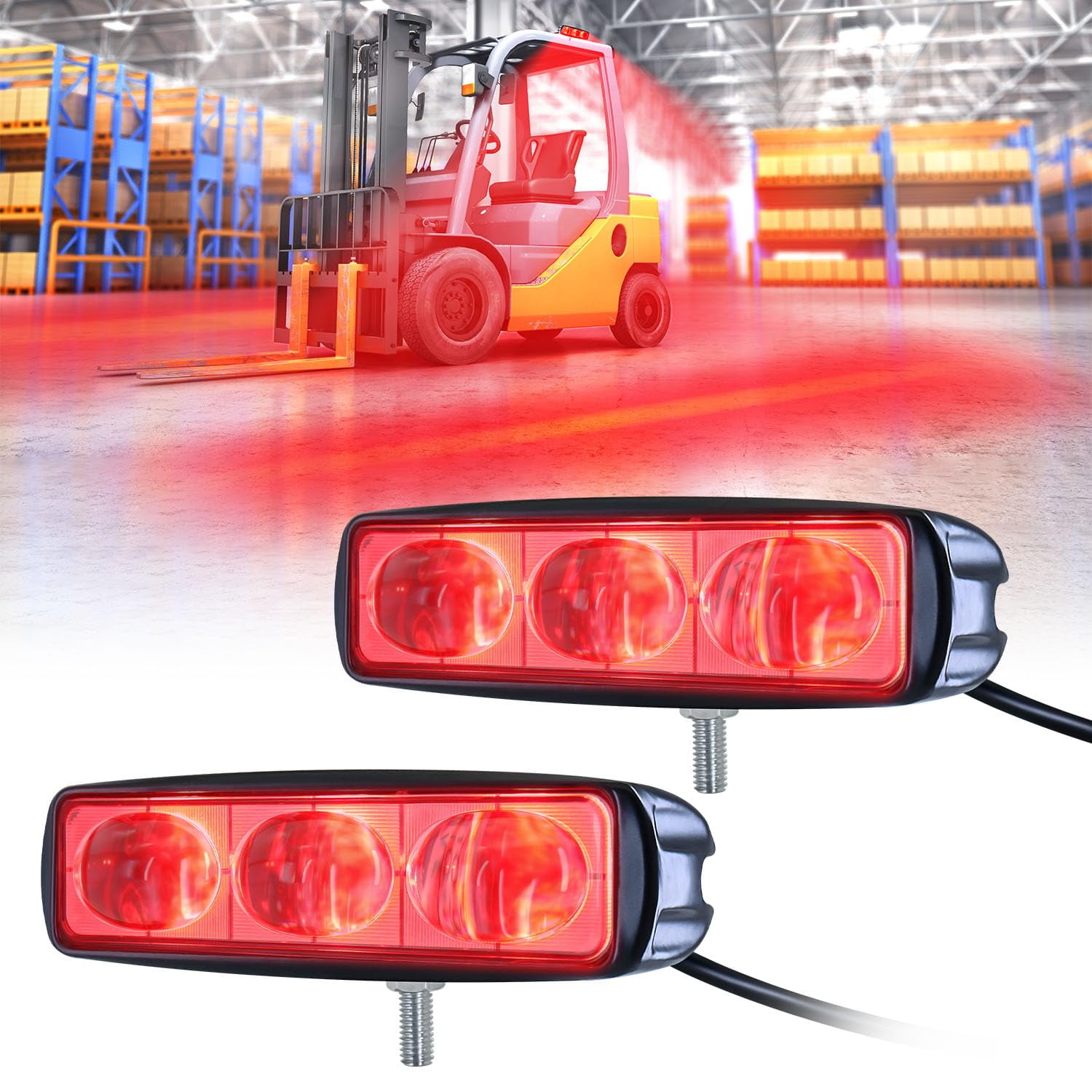 eTzone LED Forklift Safety Lights Red BSL1 LED Linear Forklift Lights ...