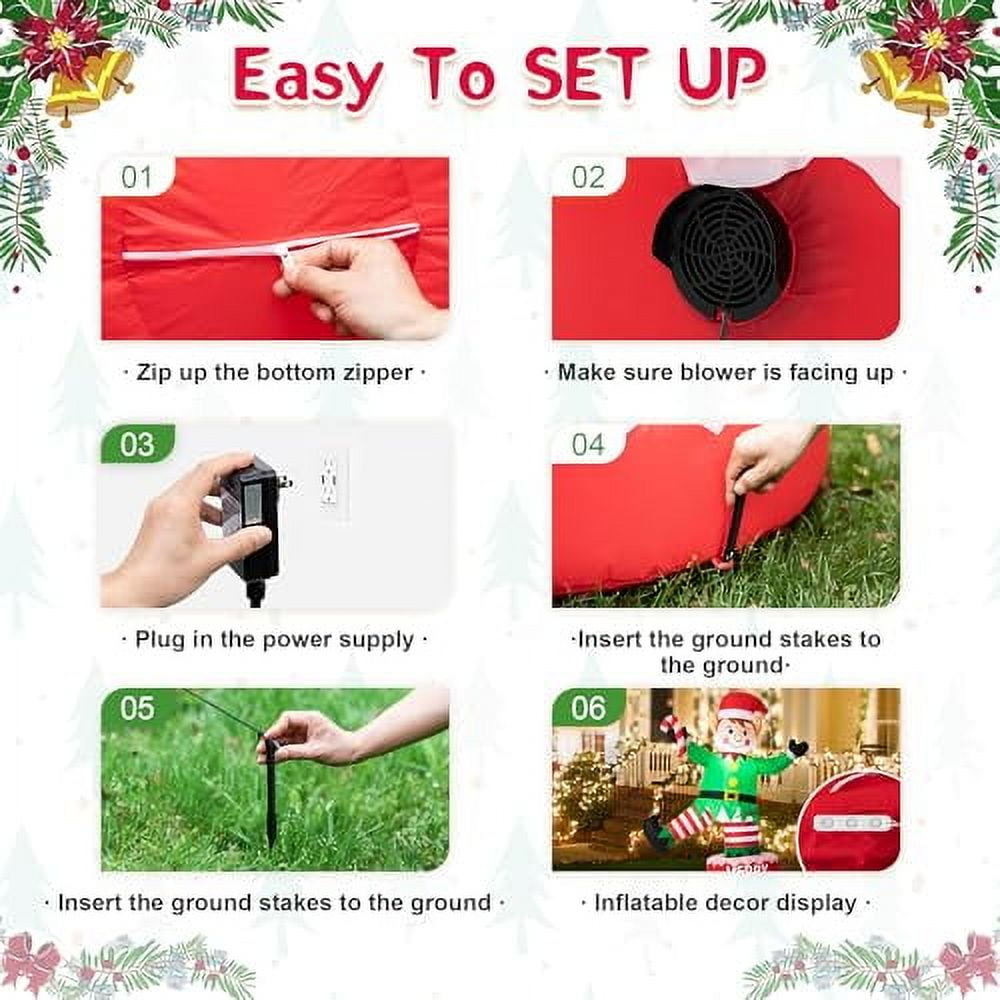 eUty 6FT Lighted Inflatable Rotating Elf Decor - Walmart.com