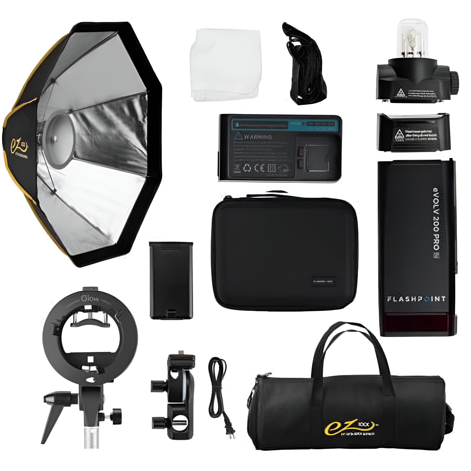 "eVOLV 200 Pro TTL Pocket Flash Kit - 200W Strobe with EZ Lock Octa ...