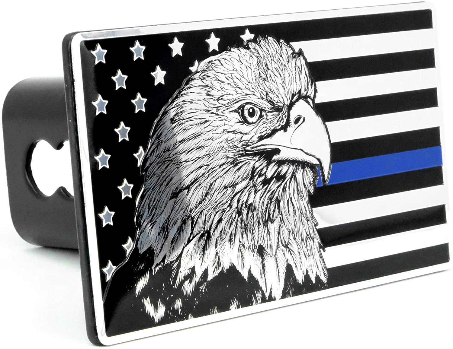 eVerHITCH USA US American Flag Eagle Metal Flag Emblem on Metal Trailer ...