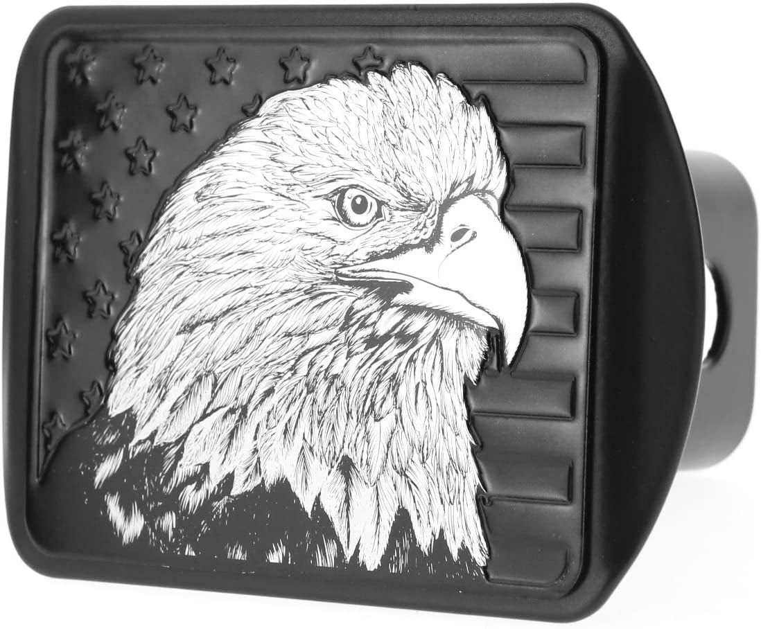 eVerHITCH USA US American Flag Eagle Metal Flag Emblem on Metal Trailer ...