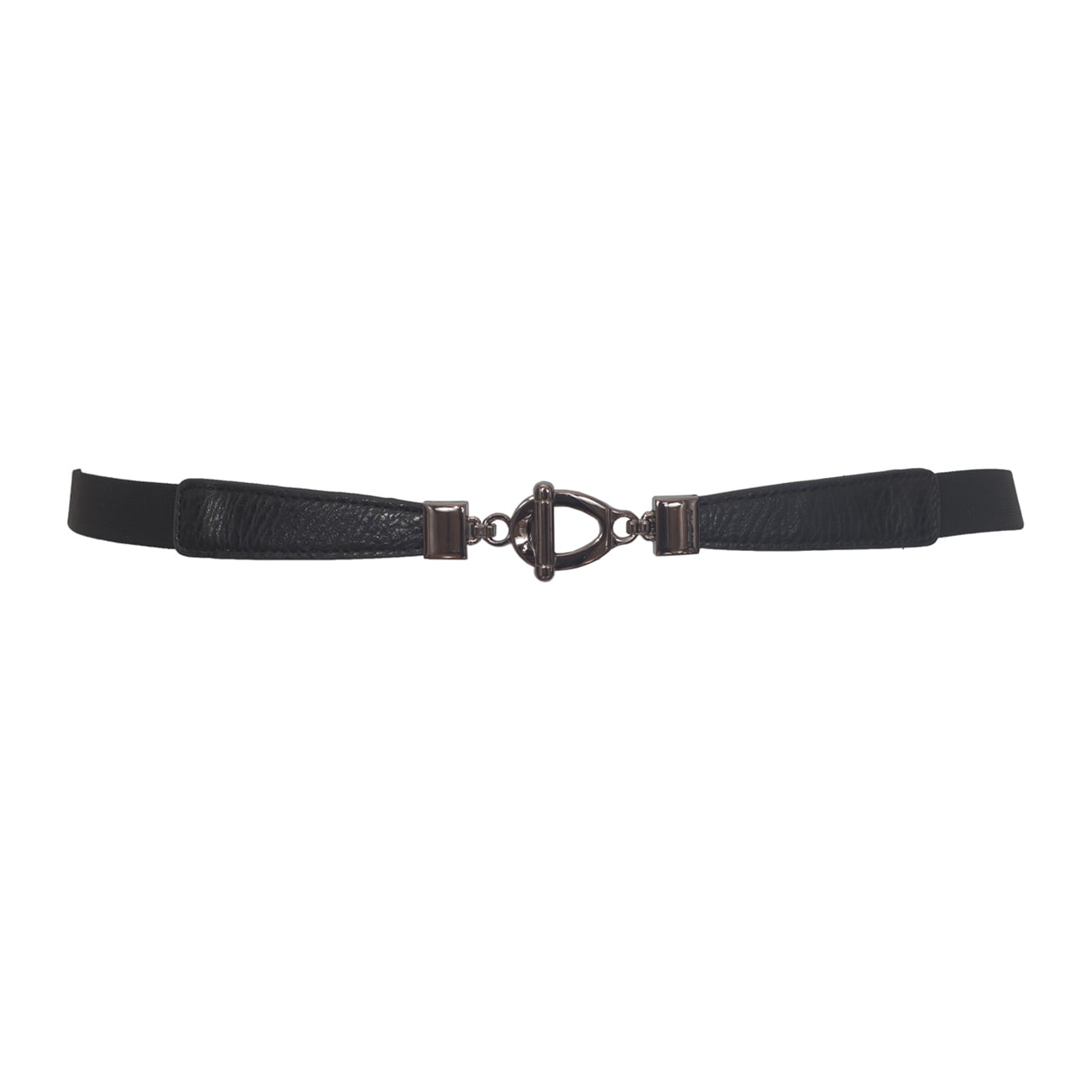 eVogues Plus size Metal Buckle Skinny Elastic Cinch Belt Black ...