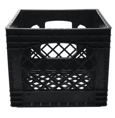 eWAVEZ 16QT Heavy Duty Square Milk Crate Black - Walmart.com