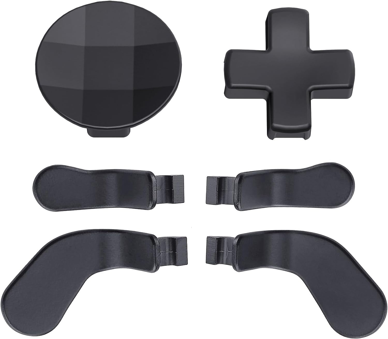 eXtremeRate 6 in 1 Metallic Black Magnetic Stainless Steel D-pads ...