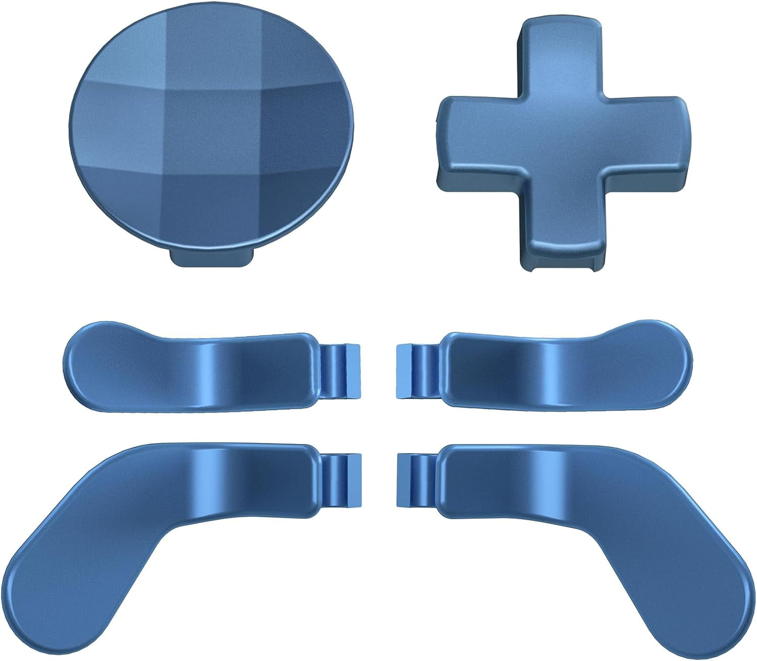 eXtremeRate Core Accessories Kit: 6 in 1 Metallic Neptune Blue D-pads ...