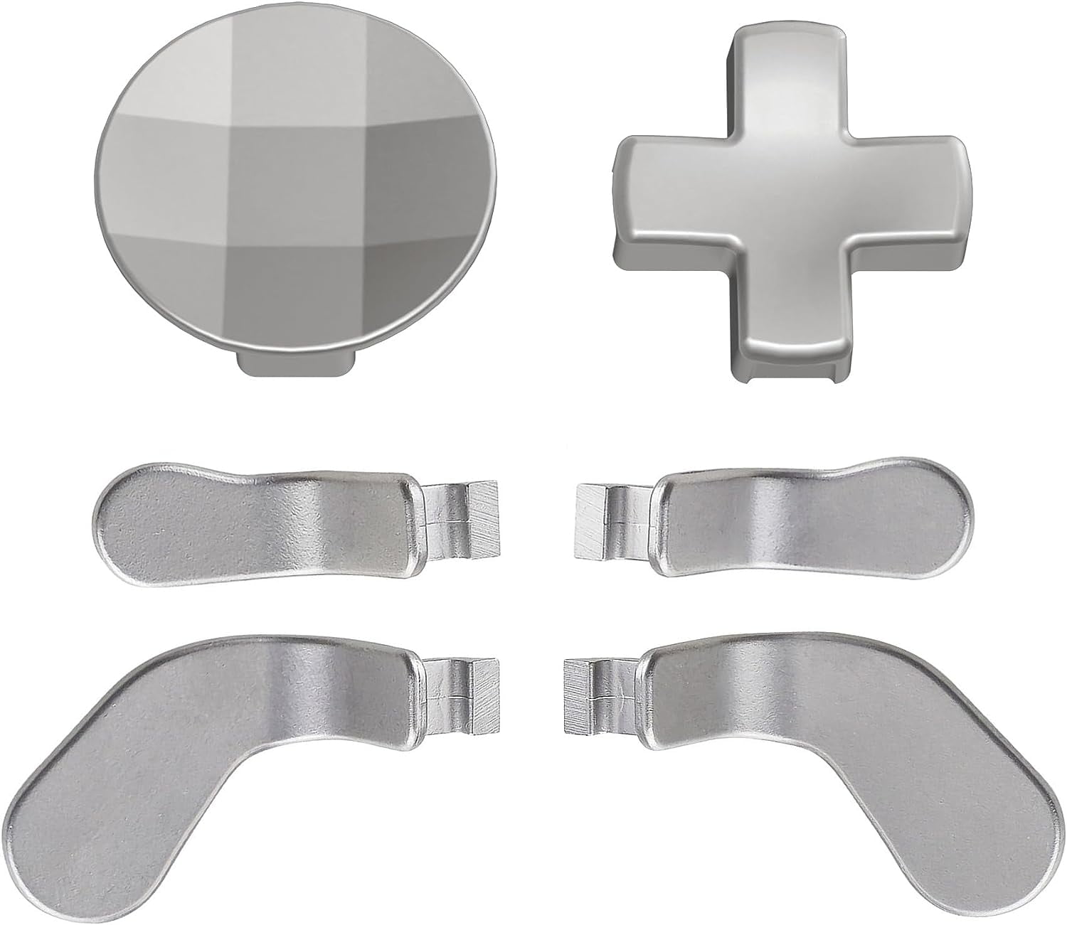 eXtremeRate 6 in 1 Metallic Silver Magnetic Stainless Steel D-pads ...