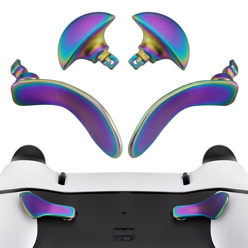 eXtremeRate Back Paddles for PS5 Edge Controller, Metallic Rainbow Aura ...
